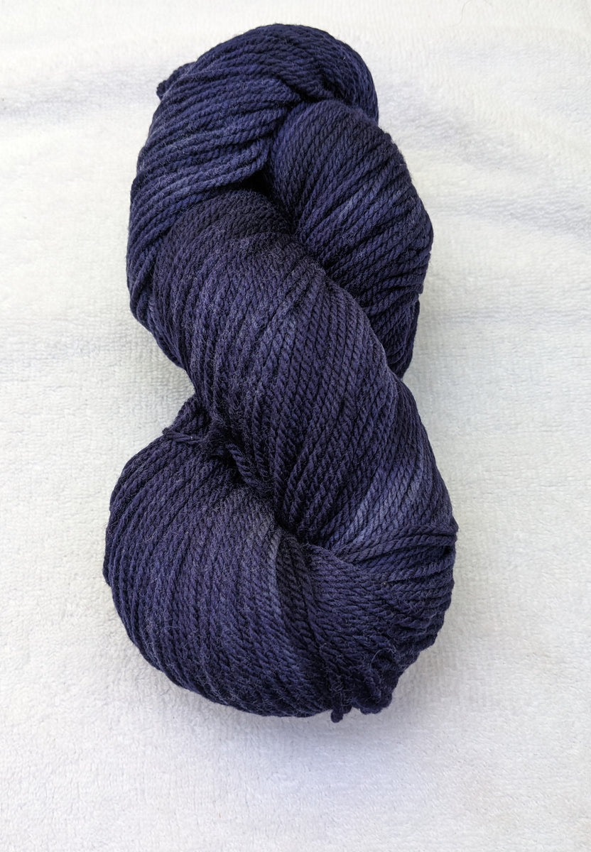Hand-Dyed Yarn; Purple, Solid Color; Worsted Weight Yarn; 100% Targhee wool – Abstract Fiber